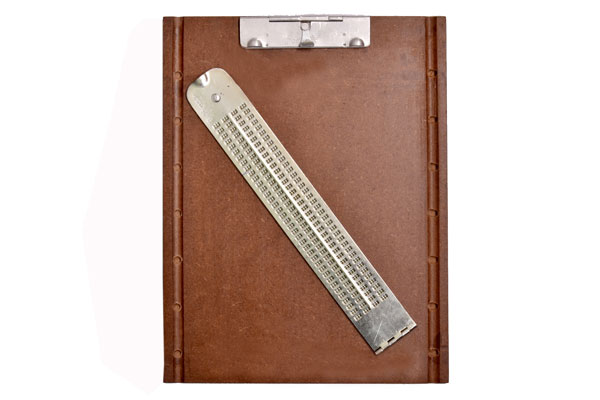 4 LINE 37 CELLS BRAILLE WRITING SLATE WITH FIXED CLAMP, We Care We Bridge